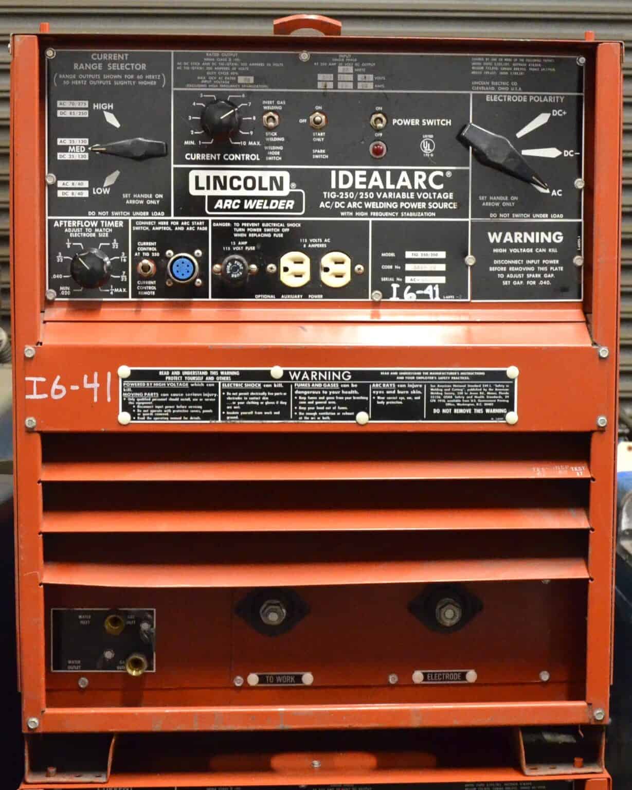 LINCOLN IDEALARC TIG 250/250 AC/DC WITH HF, HELIARC MACHINE | WeldingPro